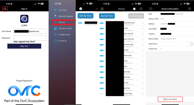 Luma Cameras: How To Log In To The Luma App For x10 Systems ...